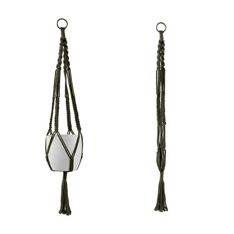 35″ Natural Green Macrame Hanger Tdi Brands