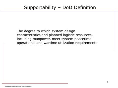 Ppt Systems Supportability Analysis Overview Powerpoint Presentation