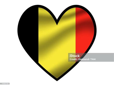 큰 아름다운 마음 안에 벨기에 국기 원래 색상과 비율 벡터 일러스트레이션 모든 대륙과 테리토르세트의 세계 국가 흰색 배경에 격리 국가 관광명소에 대한 스톡 벡터 아트 및