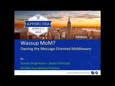 Free Video Owning The Message Oriented Middleware Security Analysis