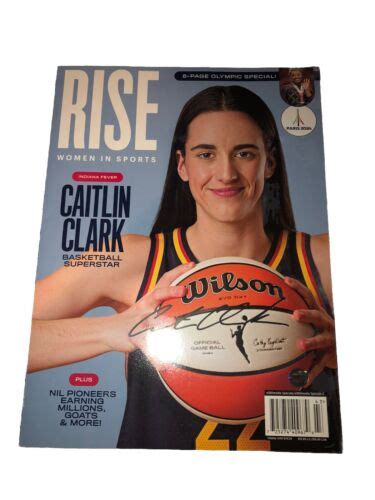 CAITLIN CLARK SIGNED RISE WOMEN IN SPORTS MAGAZINE INDIANA FEVER W COA