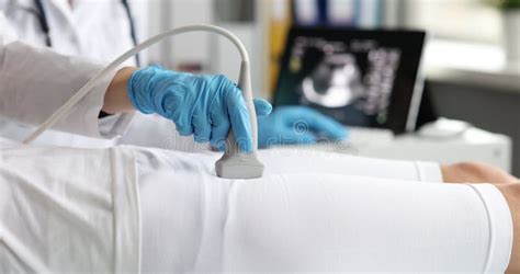 Ultrasound Examination Of Lymph Nodes In Legs And Thighs Stock Video
