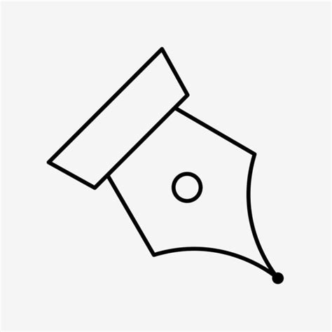 Icono Vector Nib Png Diseño Flat Glifo Png Y Vector Para Descargar