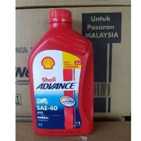 Shell Advance Ax3 4t 100 Original Shell Malaysia Shopee Malaysia