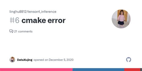 Cmake Error Issue 6 Linghu8812 Tensorrt Inference GitHub