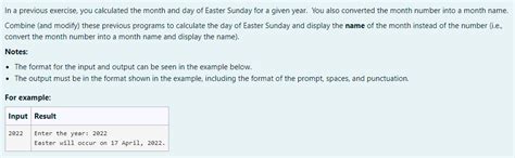 Solved In A Previous Exercise You Calculated The Month And Chegg
