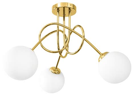 LAMPA WISZĄCA SUFITOWA ŻYRANDOL ZŁOTA KULE LED Cena Opinie Lampy wiszące