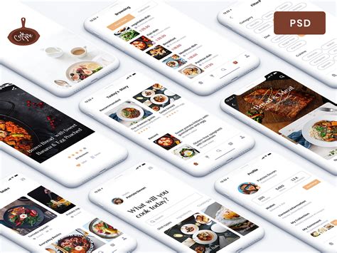 Recipe App Free Ui Kit By Teksmobile On Dribbble