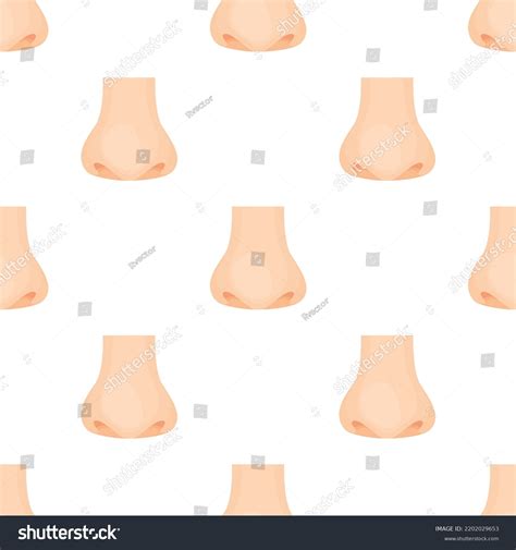 Human Nose Pattern Seamless Background Texture Stock Vector Royalty