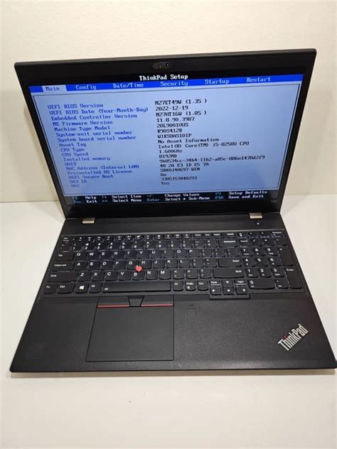 LENOVO THINKPAD T I U GHz GB RAM NO SSD NO CHARGER PicClick CA