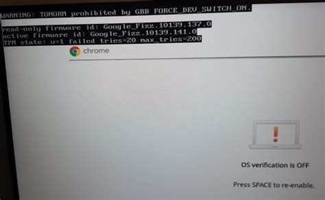 Refurbished Asus Chromebox 3 Error Warning Tonorm Prohibited By Gbb Forcedevswitchon R