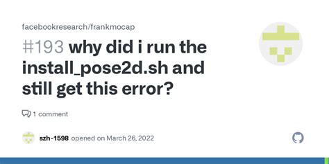 Why Did I Run The Installpose2dsh And Still Get This Error · Issue