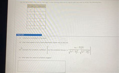 Solved I Construct A Scatterplot Of The Data Ii Does
