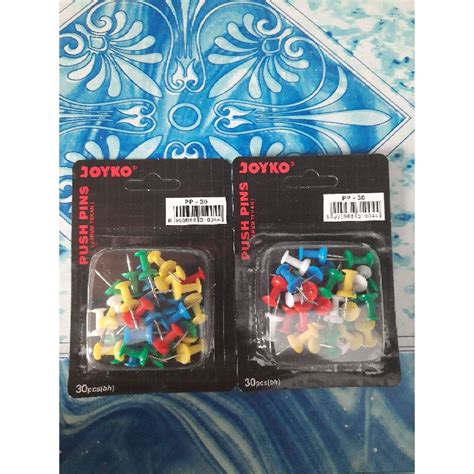 Jual Push Pins Merk Joyko PP 30 Warna Warni Shopee Indonesia