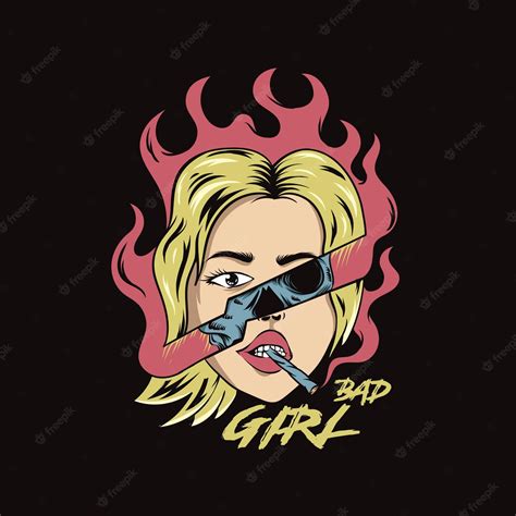 Premium Vector Bad Girl Women Pop Art Illustration