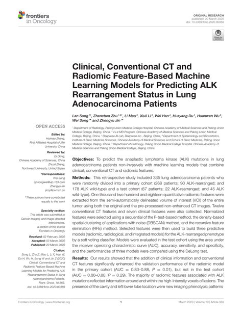 Pdf Clinical Conventional Ct And Radiomic Feature Based Machine