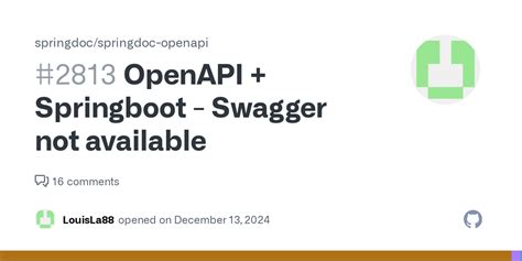 OpenAPI Springboot Swagger Not Available Issue 2813 Springdoc