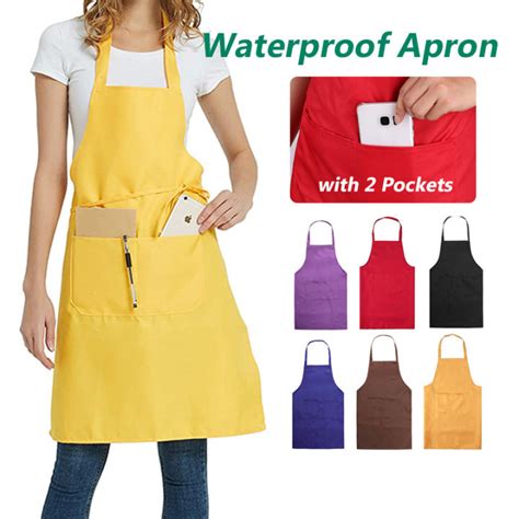 🇲🇾 Cook Aprons Waterproof Cute Cartoon Oil Proof Cooking Kitchen