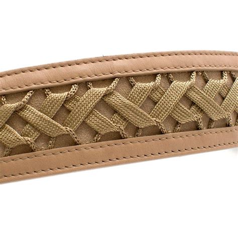 Dior Beige Lattice Detail Belt For Sale At 1stdibs