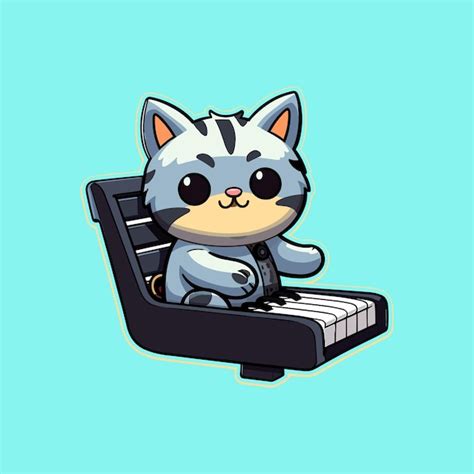 Premium Vector Cute Cat Playing On Keyboard Cartoon Vector Illustration