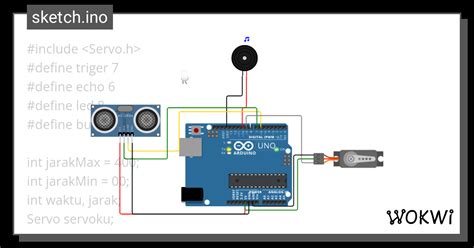 Projek Gerbang Pintar Wokwi ESP32 STM32 Arduino Simulator