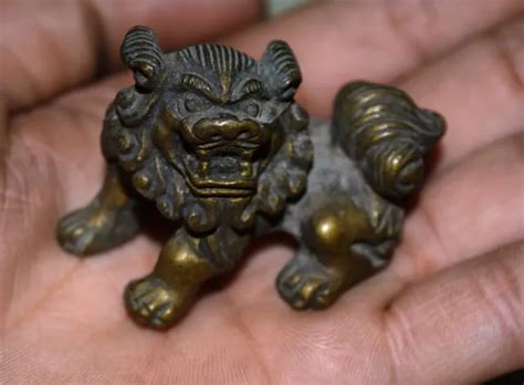 Chinese Dragon Antique Figure Brass Statue Lucky Feng Shui Dragon Home