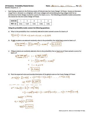 Ap Statistics Probability Review Fill Online Printable Fillable Blank PdfFiller
