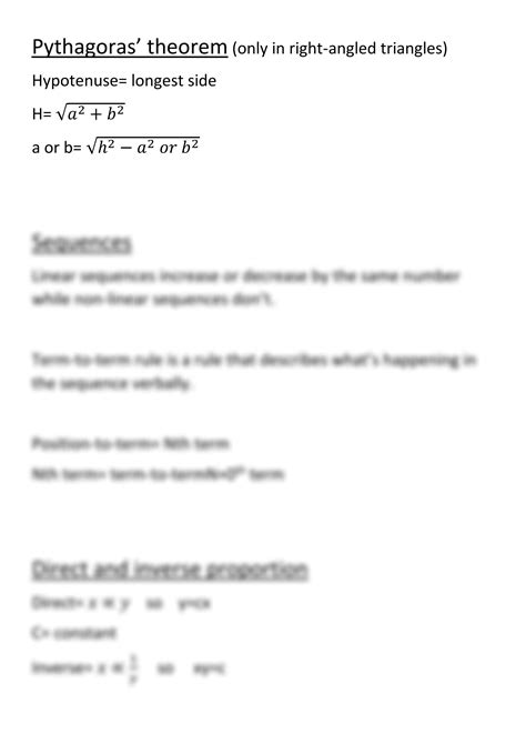 Solution Pythagoras Theorem Sequences And Direct Inverse Proportions