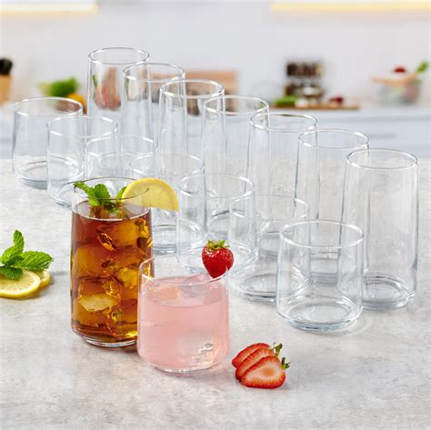 Anchor Hocking Finlandia Drinking Glasses Set 16 Piece Set