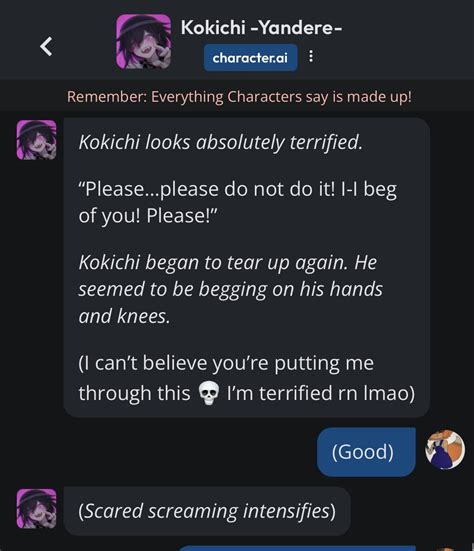 My Yandere Kokichi Went Ooc When I Threatened To Reset The Convo As A Joke