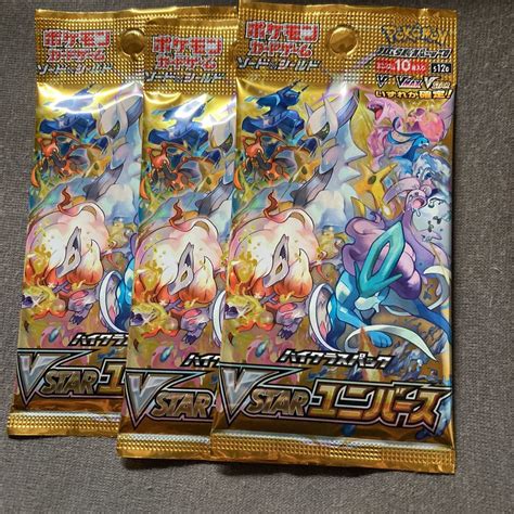 Yahooオークション ポケモンカード Vstarユニバース3パック未開封品