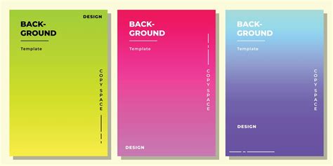 Colorful Gradient Poster Design Template Copy Space 21059328 Vector Art