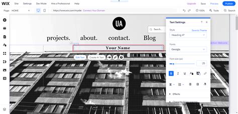 how to build a simple portfolio website using wix guidantech