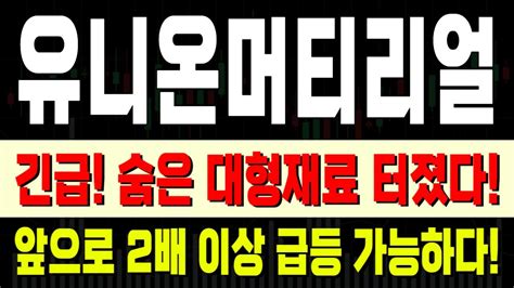 유니온머티리얼 유니온머티리얼주가전망 실리콘카바이드 페라이트 갈륨 게르마늄 희토류 테슬라 유니온머티리얼목표가 유니온머티리얼 유니온머티리얼주가전망 유니온