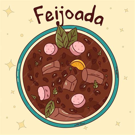 Premium Vector Brazilian Traditional Food Feijoada Vector