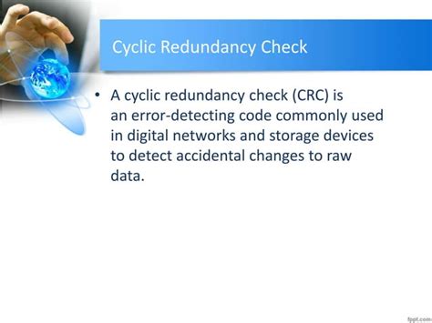 Cyclic Redundancy Check PPTX Computing Technology Computing