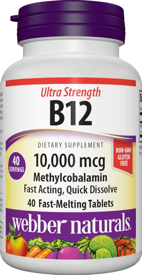 Webber Naturals Vitamin B12 10 000 Mcg Ultra Strength 40