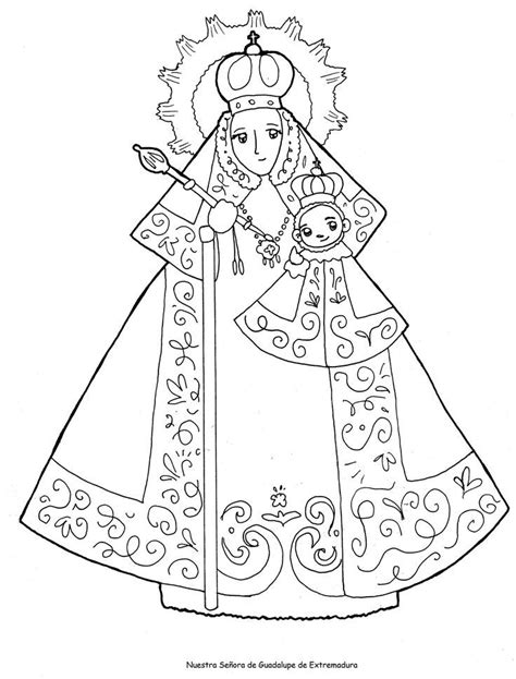 Virgen De Guadalupe De Extremadura Para Pintar Páginas Para Colorear Disney Dibujos Dibujos