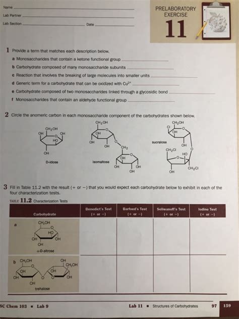 Solved PRELABORATORY EXERCISE Name Lab Partner Lab Section Chegg