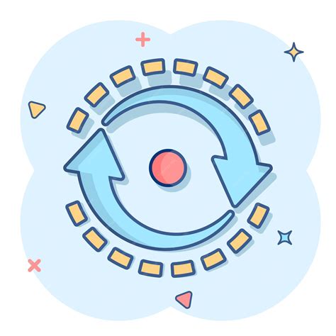 Овал со стрелкой иконка в комическом стиле консистенция повторяет