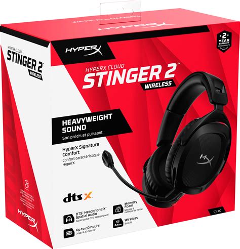 Hyperx Cloud Stinger 2 Wireless Gaming Headset For Pc Black 676a2aa Best Buy