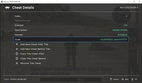 Ppsspp Enabling Auto Apply Cheats During Game Load Clears Ini File