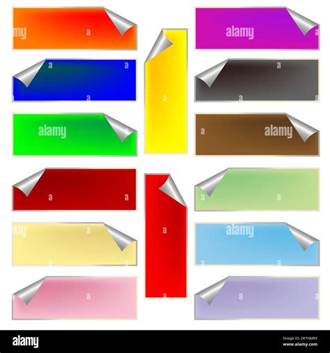 Fresh Rectangular Labels Vector Art Illustration Stock Vector Image