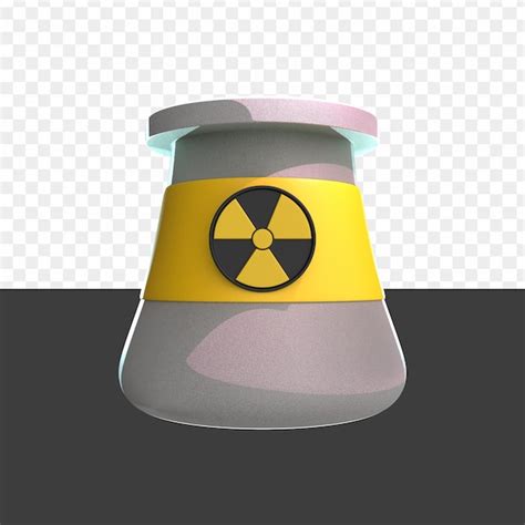 Une Bombe Nucléaire Avec Un Symbole Jaune Sur Le Devant Psd Premium