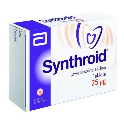 Synthroid 25 Mcg 30 Tabletas Farmacias Klyns