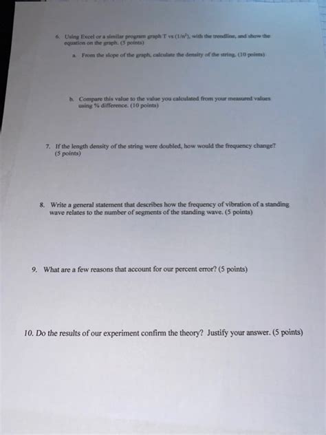 Solved Table For String 5 Points Table Part 1 M 100 G5