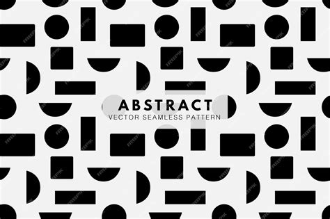 Premium Vector Geometric Circle And Square Shapes Vector Abstract Seamless Repeat Simple Pattern