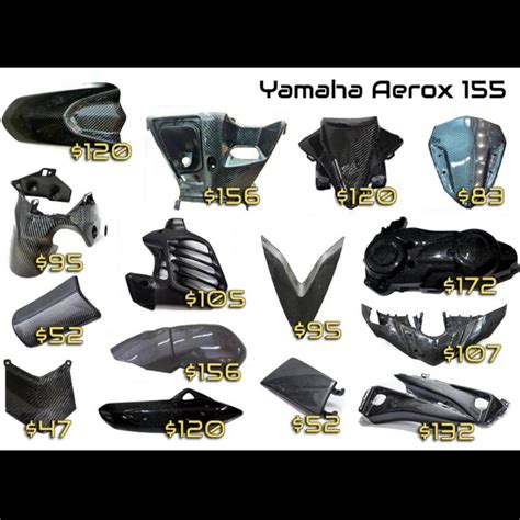 Carbon Fiber Accessories For Yamaha Aerox 155 Motorbikes Motorbike