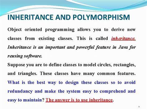 Object Oriented Programming Chapter 11 Inheritance And Polymorphism