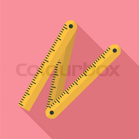 Measurement Construct Ruler Icon Flat Illustration Of Measu Colourbox